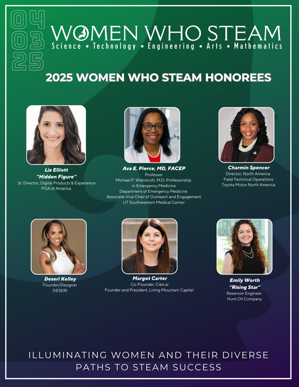 Women Who STEAM Honorees